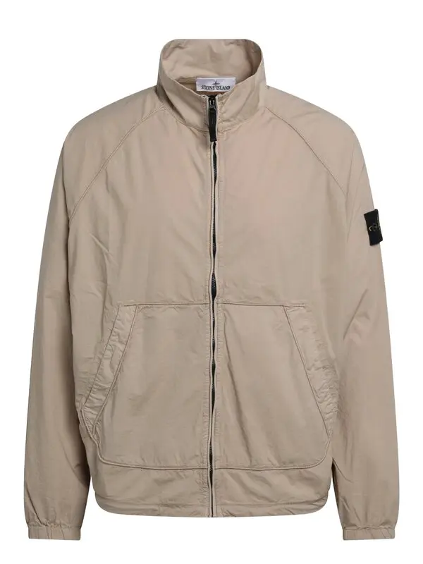 Stone Island Beige Cotton Parachute Tela Track Jacket - Cream