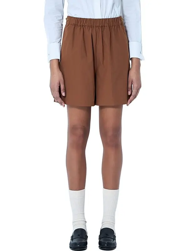 Max Mara Cotton Track Shorts - Brown