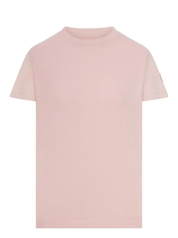 Moncler Cotton T-shirt With Embroidered Logo - Multicolor