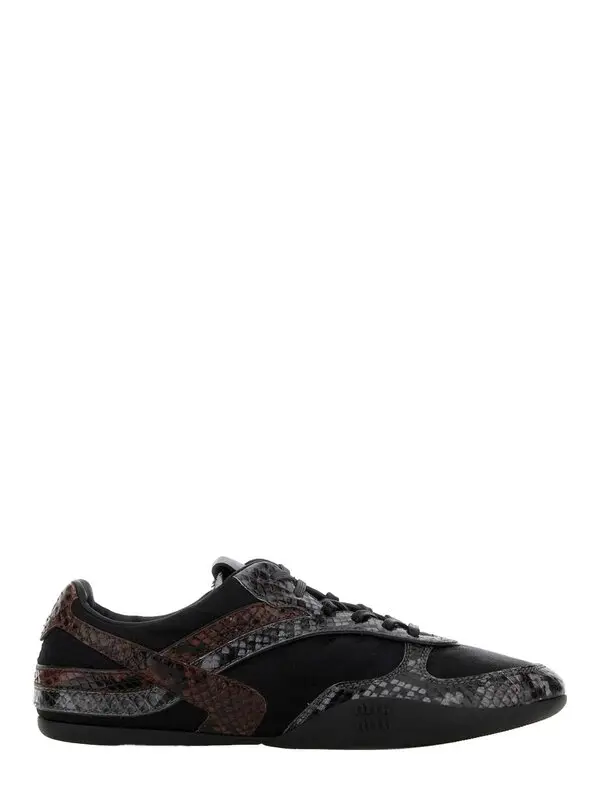 Miu Miu Fabric And Leather Sneakers - Multicolor