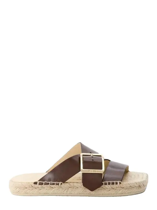 Loewe Petal Vegetal Leather Sandals - Multicolor
