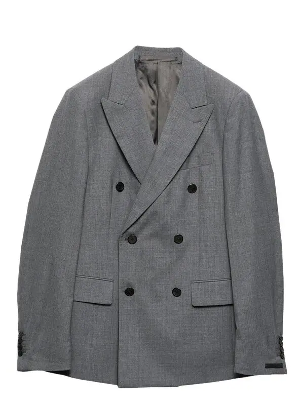 Prada Grey Jackets Blazers - Gray