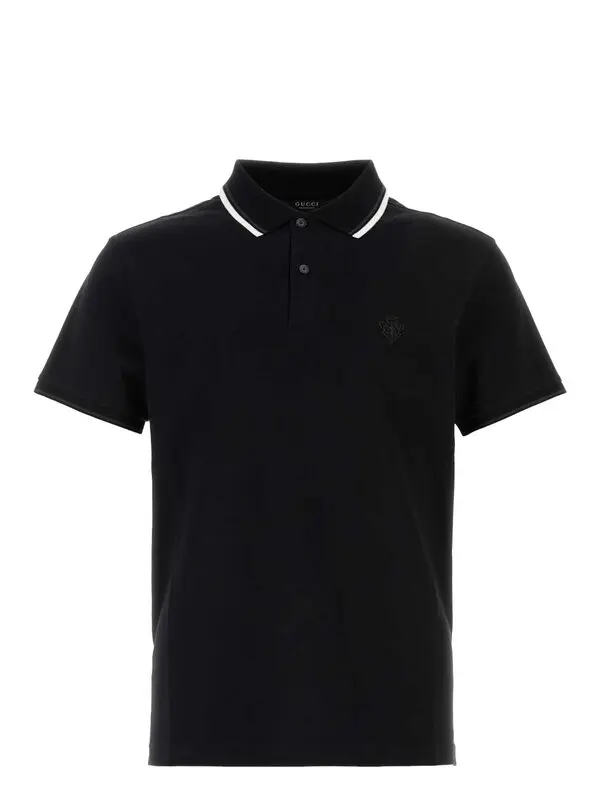 Gucci Stretch Piquet Polo Shirt - Black
