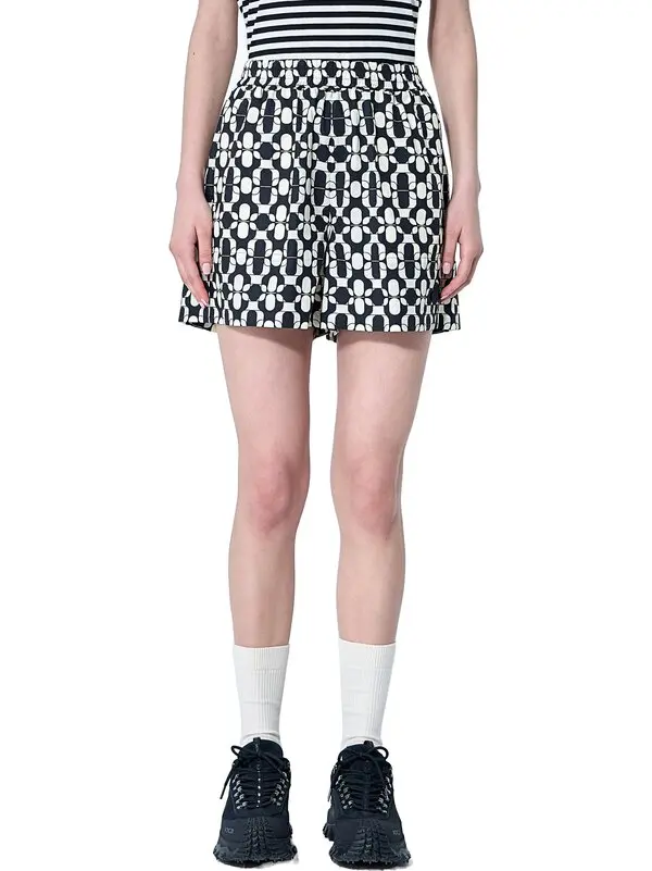 Moncler Printed Shell Shorts - Black