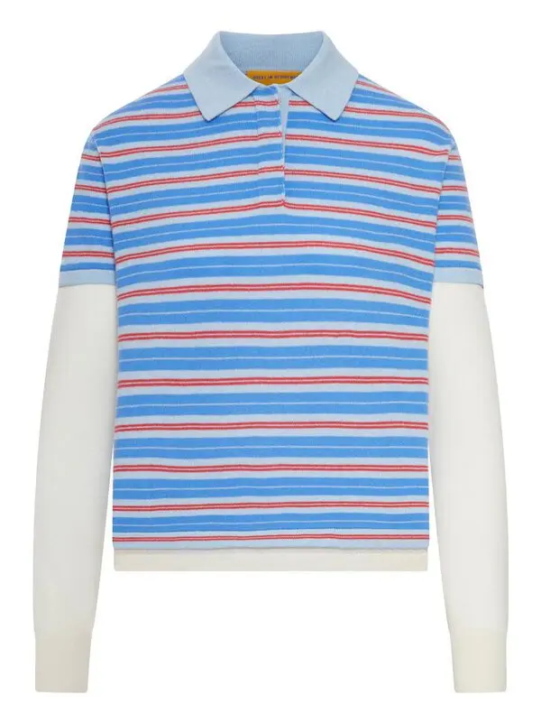 Guest In Residence Layered Cashmere Rugby Polo - Multicolor
