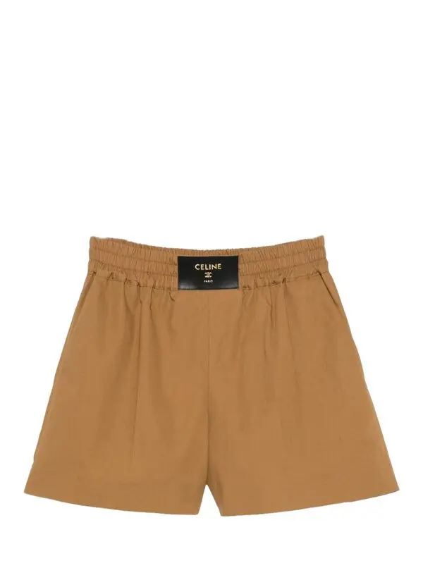 Celine Cotton And Linen Blend Shorts - Multicolor