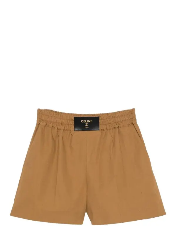 Celine Cotton And Linen Blend Shorts - Multicolor