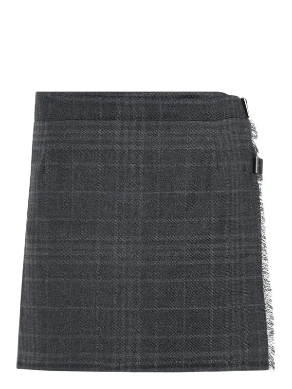 Balenciaga Pleated Mini Skirt - Gray