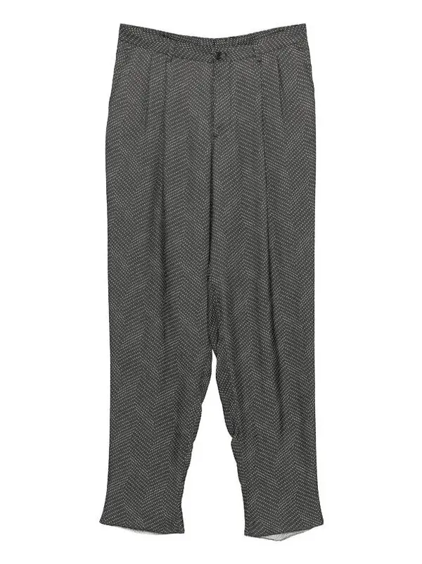 Giorgio Armani All-over Patterned Viscose Trousers - Gray