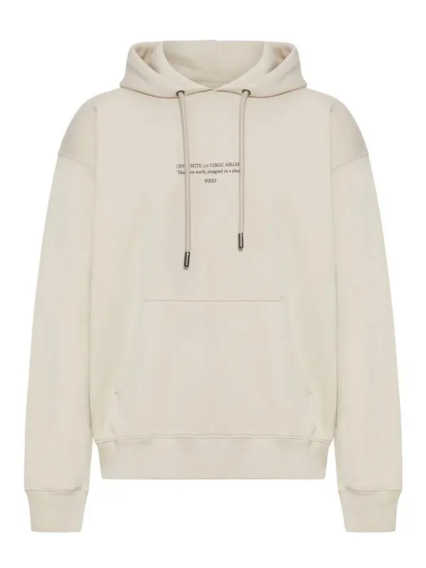 Off-White Statement Skate Hoodie - Cream