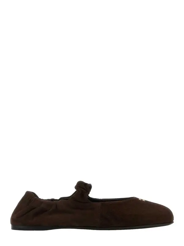 Miu Miu Suede Ballerinas - Brown