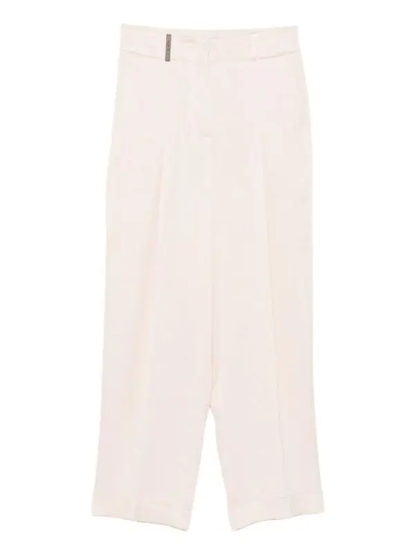 Peserico Pale Acetate Blend Flared Trousers - Pink