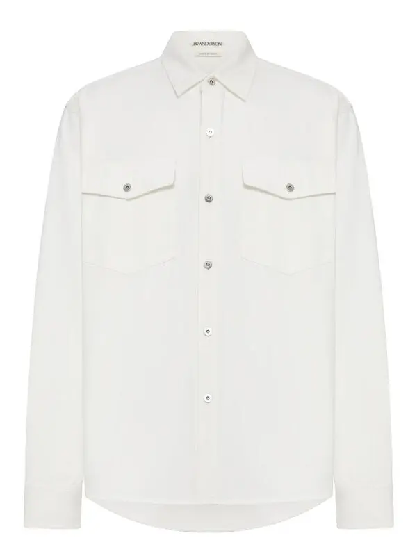 JW Anderson J.w.anderson Oversized Denim Shirt - White