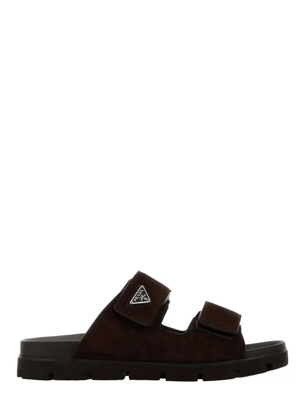 Prada Suede Sandals - Brown
