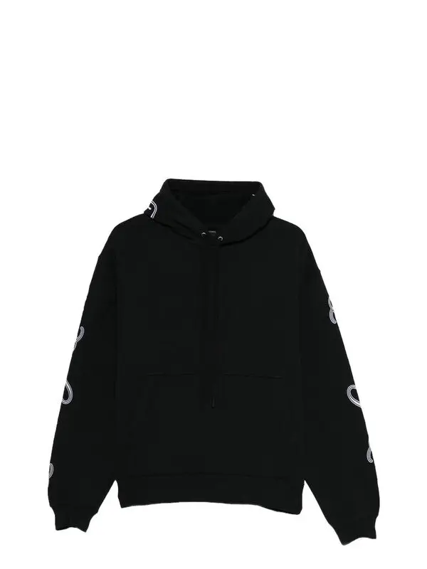 Balenciaga Cotton Drawstring Hoodie - Black
