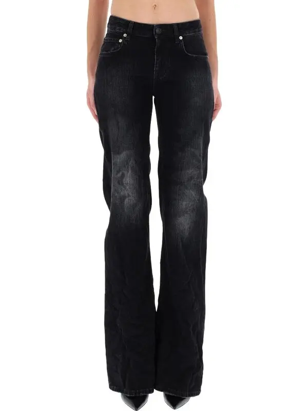 Balenciaga Wide Leg Jeans - Black