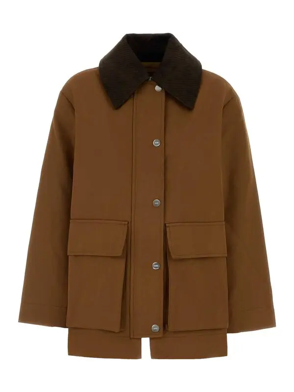 GANNI Biscuit Twill Jacket - Brown