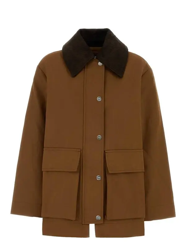 GANNI Biscuit Twill Jacket - Brown
