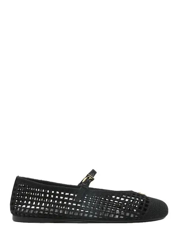 Prada Crochet Ballet Flats - Black