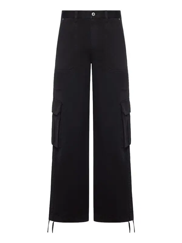 Loewe Cotton Cargo Pants - Black
