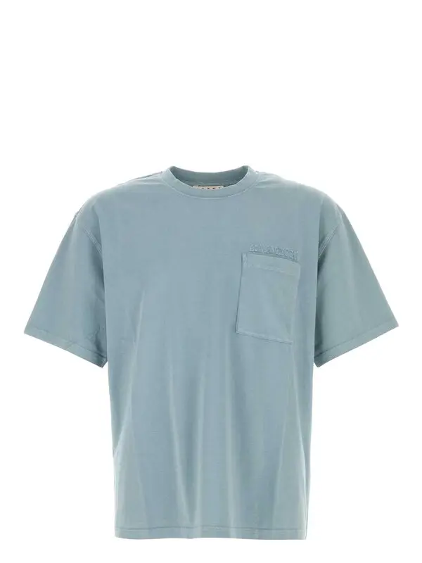 Marni Powder Cotton T-shirt - Blue