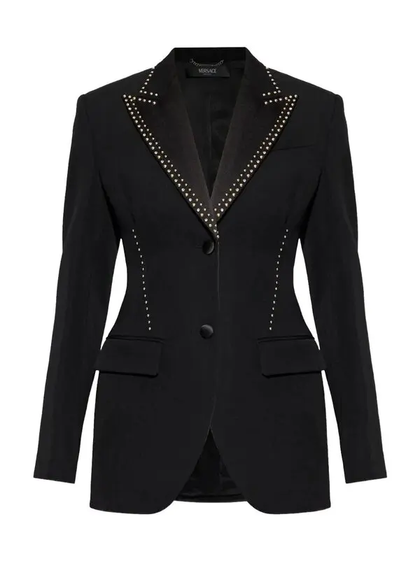 Versace Embellished Wool Evening Jacket - Multicolor