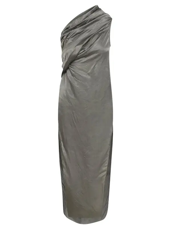 Rick Owens Dark Dust Cupro Tailored Firbanks Dress - Brown