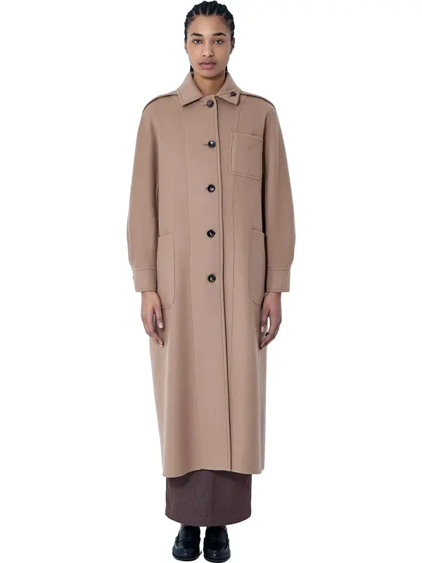 Max Mara Wool And Cashmere Blend Pea Coat - Cream