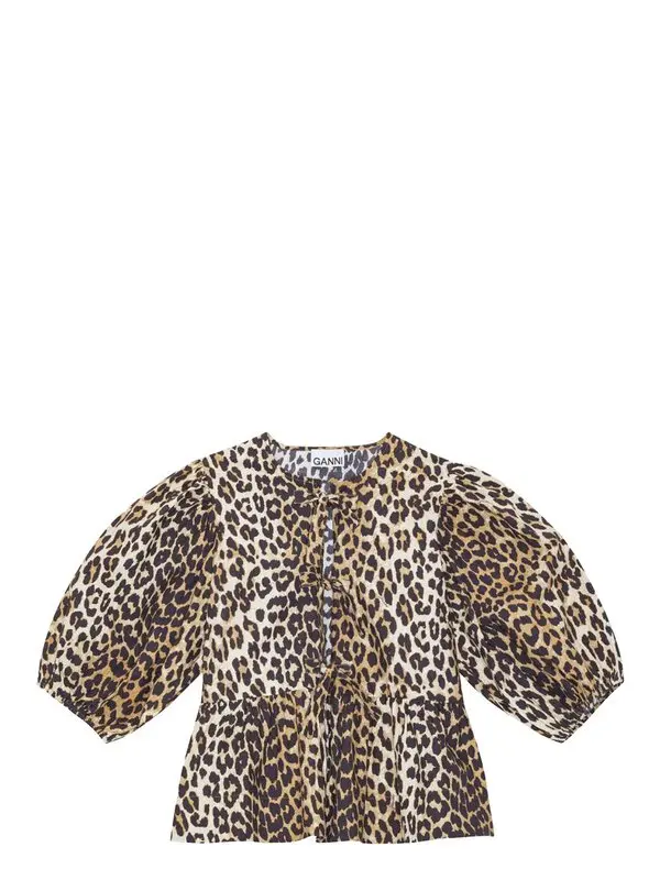 GANNI Animalier Print Blouse - Multicolor