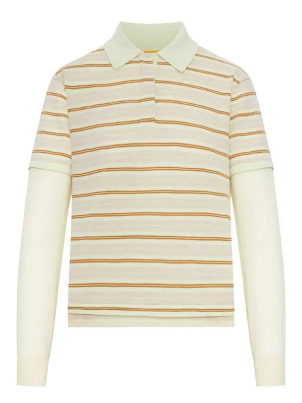 Guest In Residence Layered Striped Cashmere Polo - Multicolor