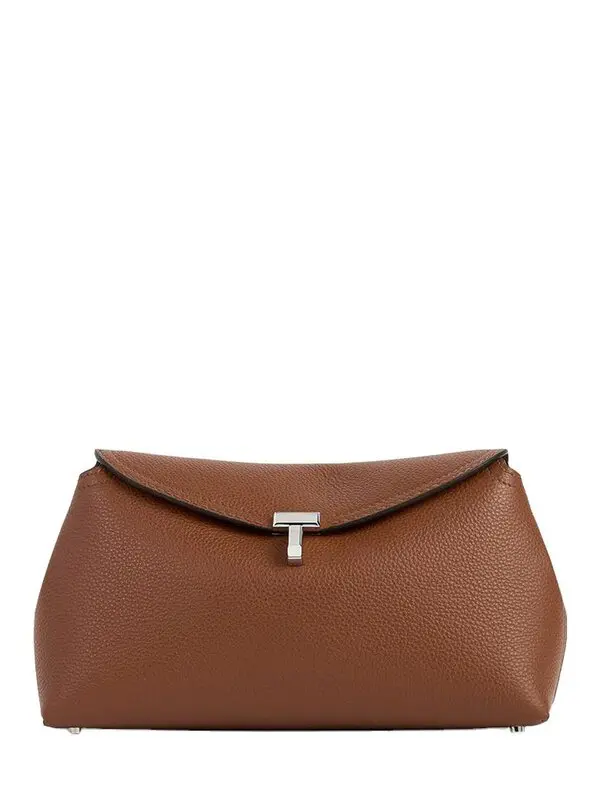 TOTEME T-lock Hammered Leather Clutch - Multicolor