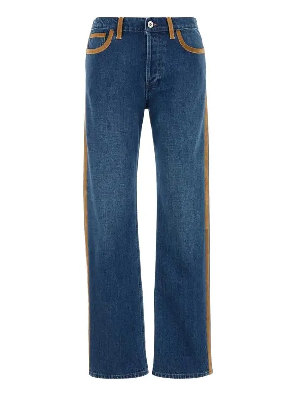 Miu Miu Denim Jeans With Contrast Piping - Blue