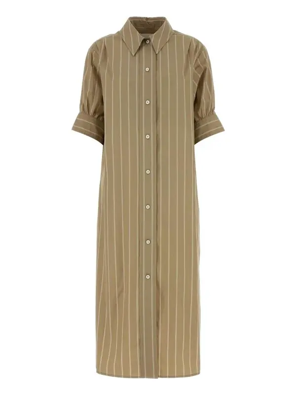 JIL SANDER Embroidered Poplin Shirt Dress - Multicolor