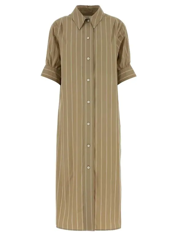 JIL SANDER Embroidered Poplin Shirt Dress - Multicolor