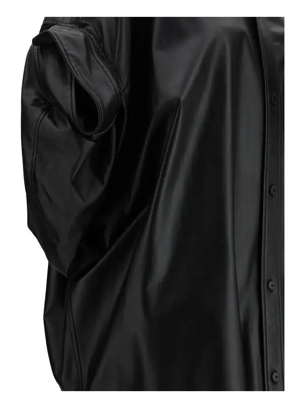 Balenciaga Calf Leather Day Dress - Black
