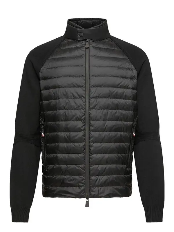 Moncler Padded Cardigan With Zip Closure - Black