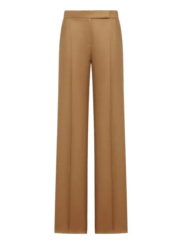 Max Mara Badesse Tailored Linen Trousers - Cream