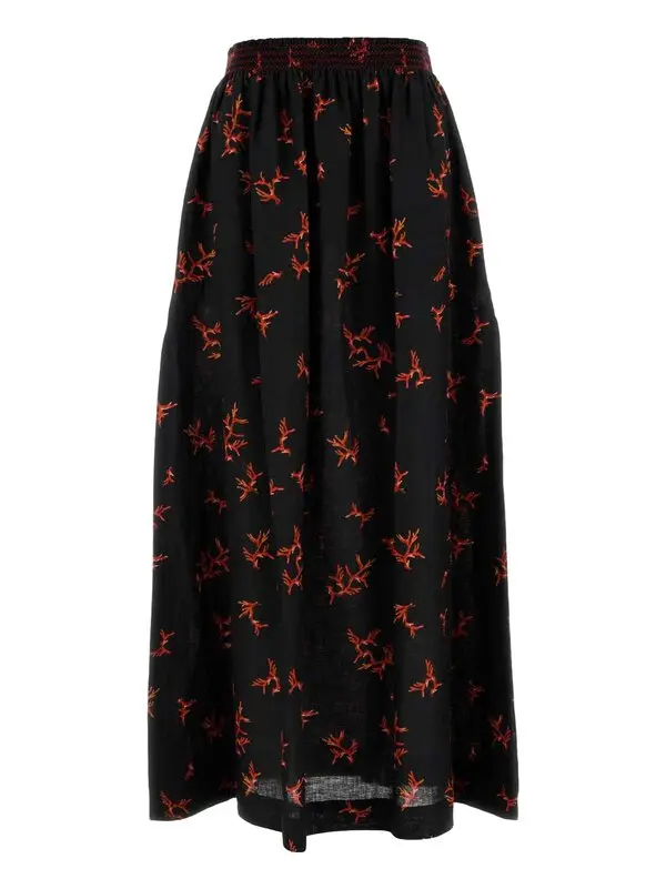 Fendi Printed Linen Skirt - Multicolor