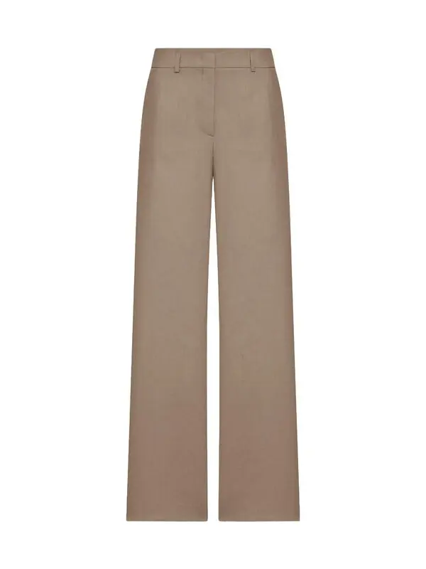 Giorgio Armani Tailored Wide-leg Linen Trousers - Multicolor