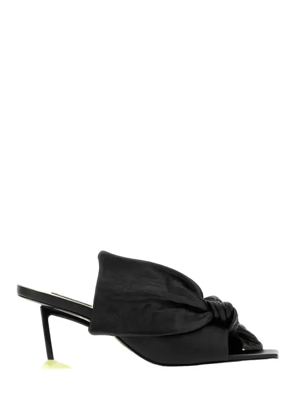 Givenchy Leather Boudoir Mules With Bow Detailing - Black