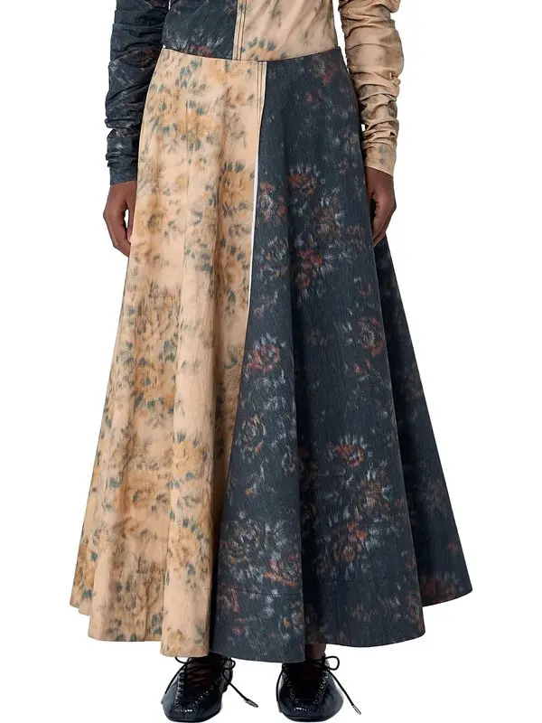 GANNI Midi Circle Skirt - Cream