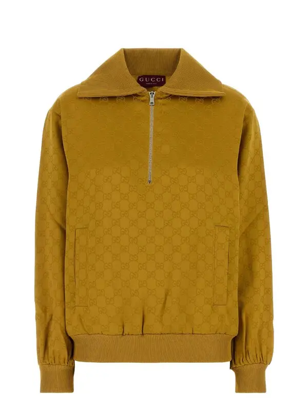 Gucci Mustard Viscose Blend Polo Shirt - Yellow