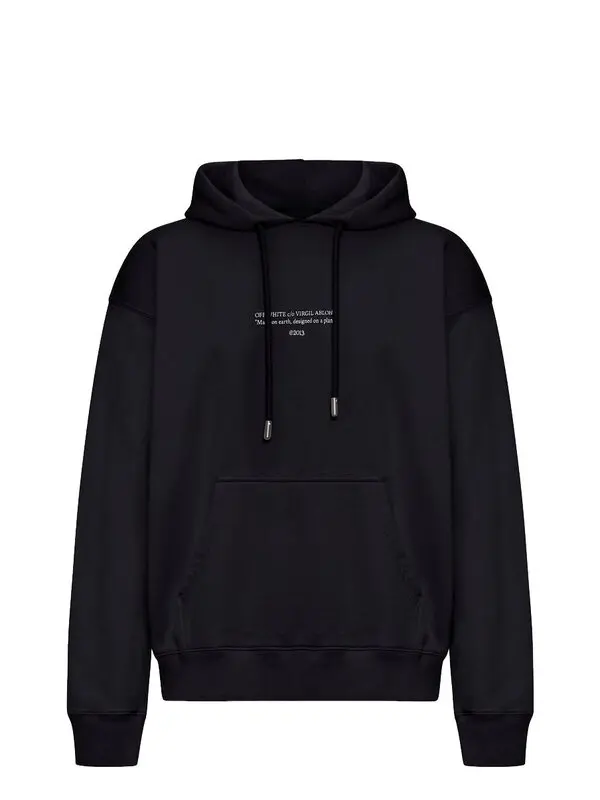 Off-White Statement Skate" Graphic Hoodie - Black