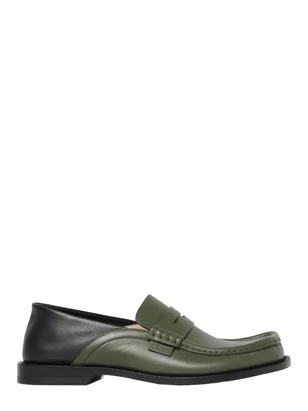 Loewe Leather Loafers - Green