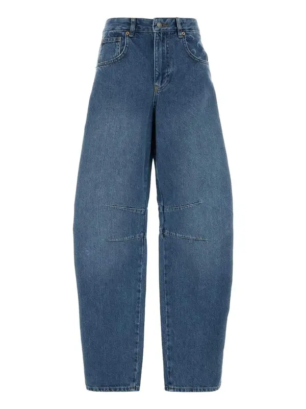 MARINE SERRE Wide-leg Denim Jeans - Blue