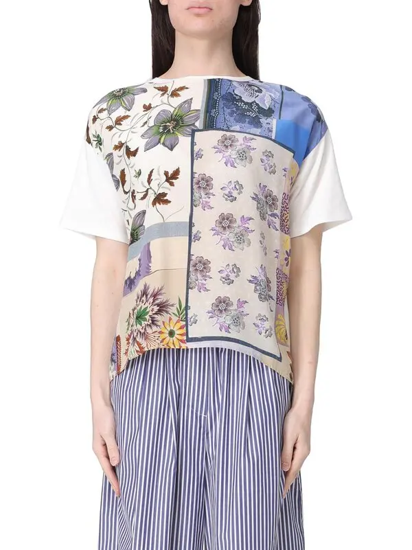 Max Mara Patchwork Floral Print T-shirt - Multicolor