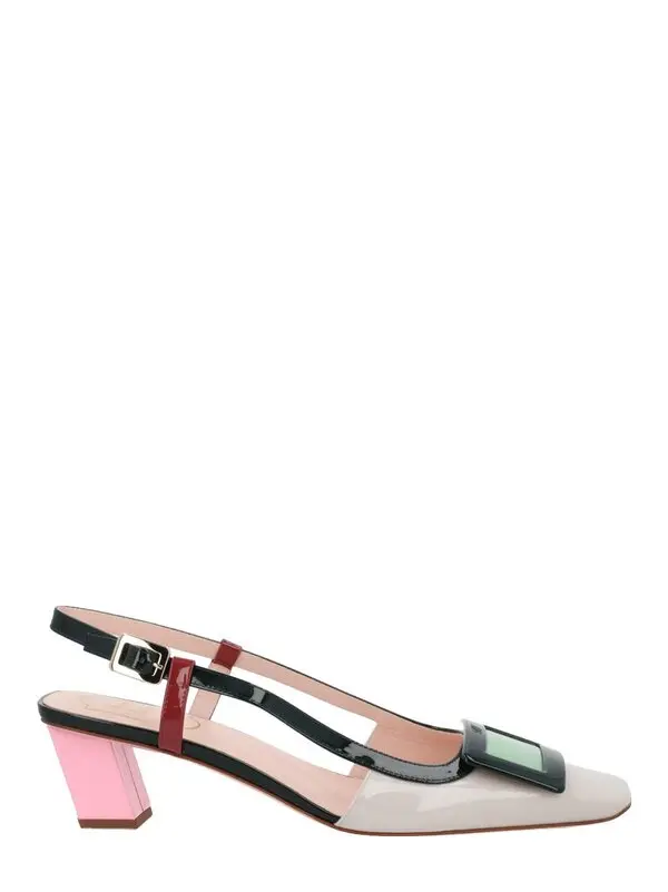 ROGER VIVIER Lacquered Slingback Pumps - Multicolor