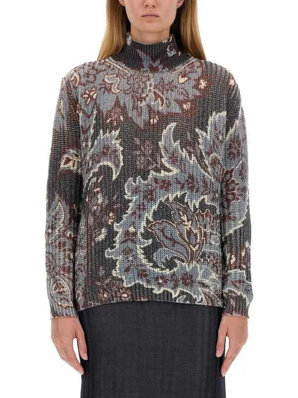 Etro Printed Wool Sweater - Multicolor