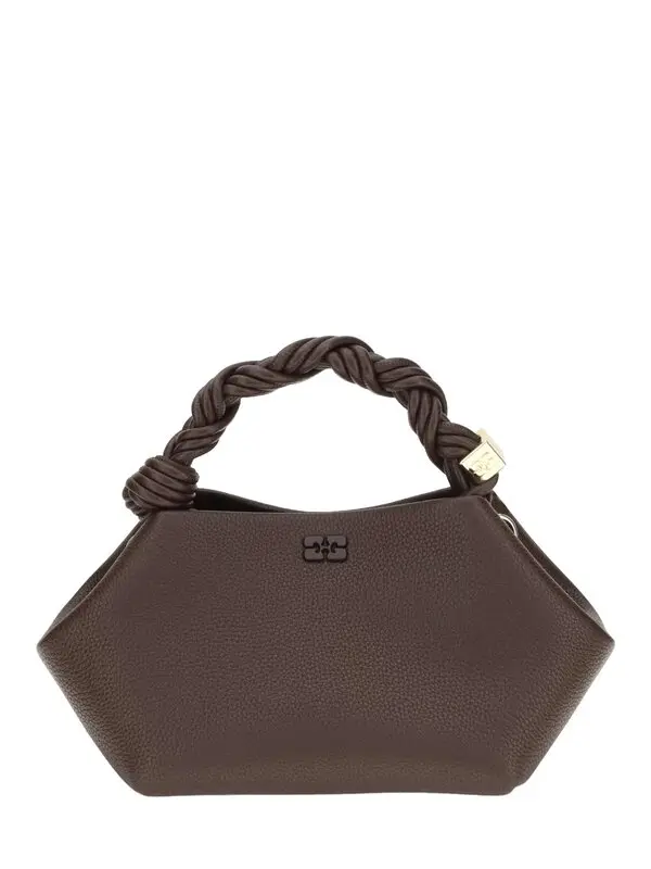 GANNI Bou Small Grained Handbag - Brown