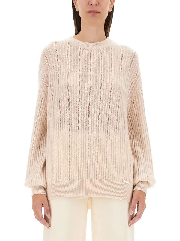Kiton Cashmere And Silk Blend Sweater - Cream